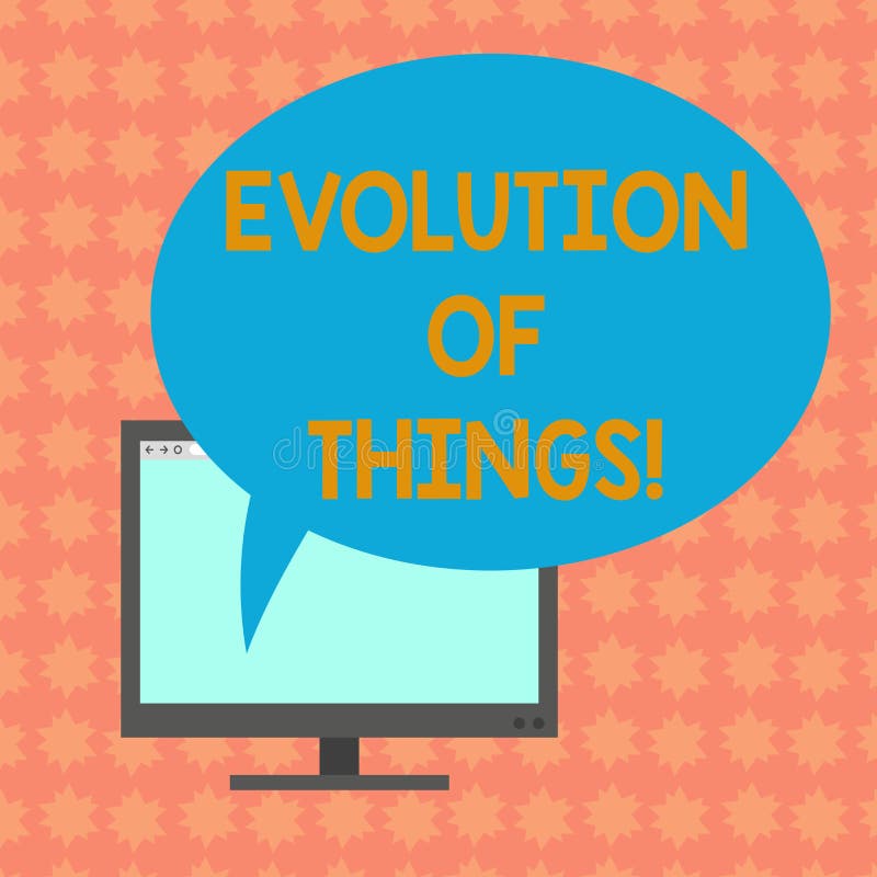 Writing Note Showing Evolution of Things. Business Photo Showcasing ...