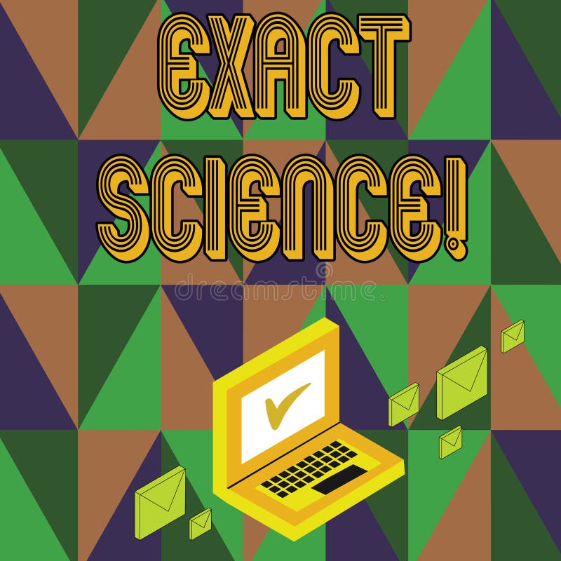 Writing Note Showing Exact Science. Business Photo Showcasing the ...