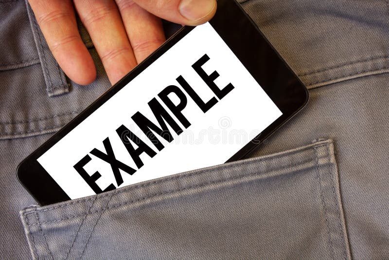 Writing Note Showing Example. Business Photo Showcasing Illustration ...