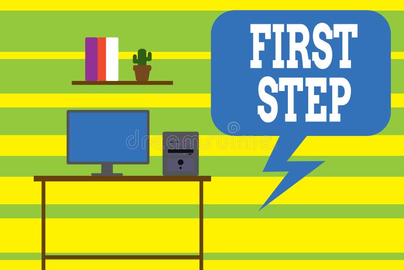 Writing Note Showing First Step. Business Photo Showcasing Pertaining ...