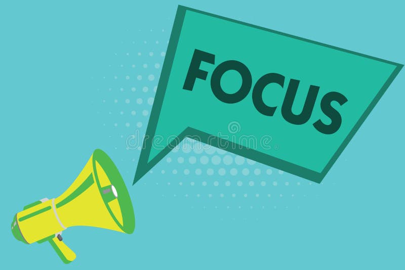 Writing Note Showing Focus. Business Photo Showcasing State Quality of ...