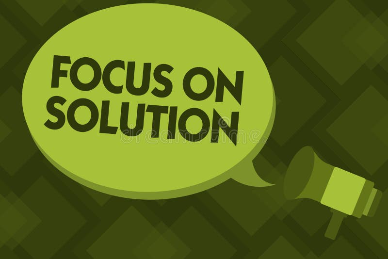 Writing Note Showing Focus on Solution. Business Photo Showcasing Give ...