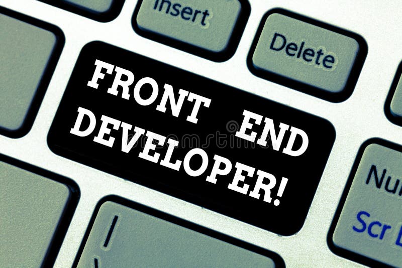 Writing Note Showing Front End Developer. Business Photo Showcasing Computer Programmer Codes ...
