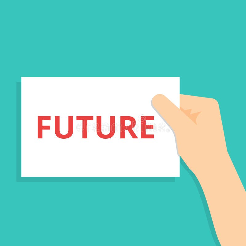 Writing Note Showing Future Stock Illustration - Illustration of ...