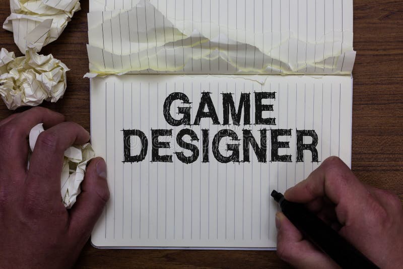 Writing Note Showing Game Designer. Business Photo Showcasing ...