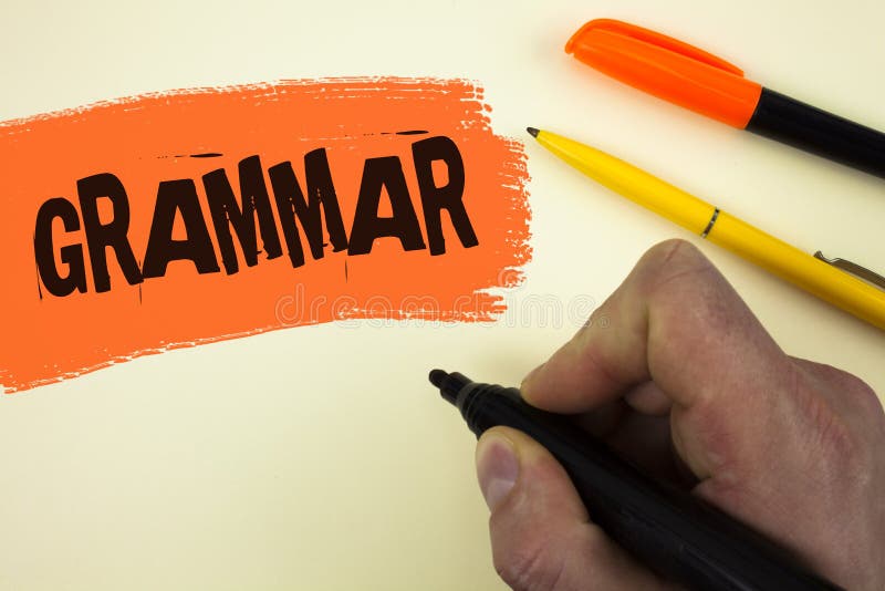 Writing Note Showing Grammar. Business Photo Showcasing System and ...