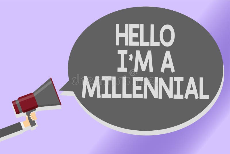 Writing Note Showing Hello I am a Millennial. Business Photo Showcasing ... Writing Note Showing Hello I am a Millennial. Business Photo Showcasing ...