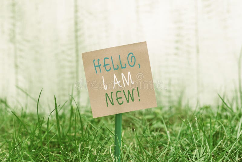 Writing Note Showing Hello I am New. Business Photo Showcasing ...