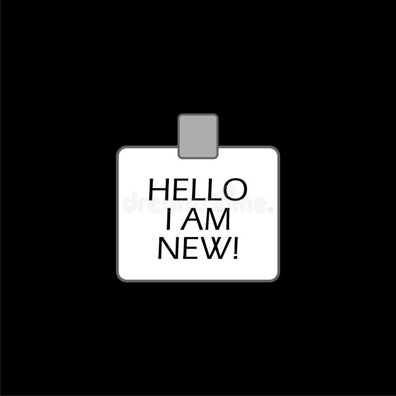 Writing Note Showing Hello I Am New Isolated On Black Background Stock ... Writing Note Showing Hello I Am New Isolated On Black Background Stock ...