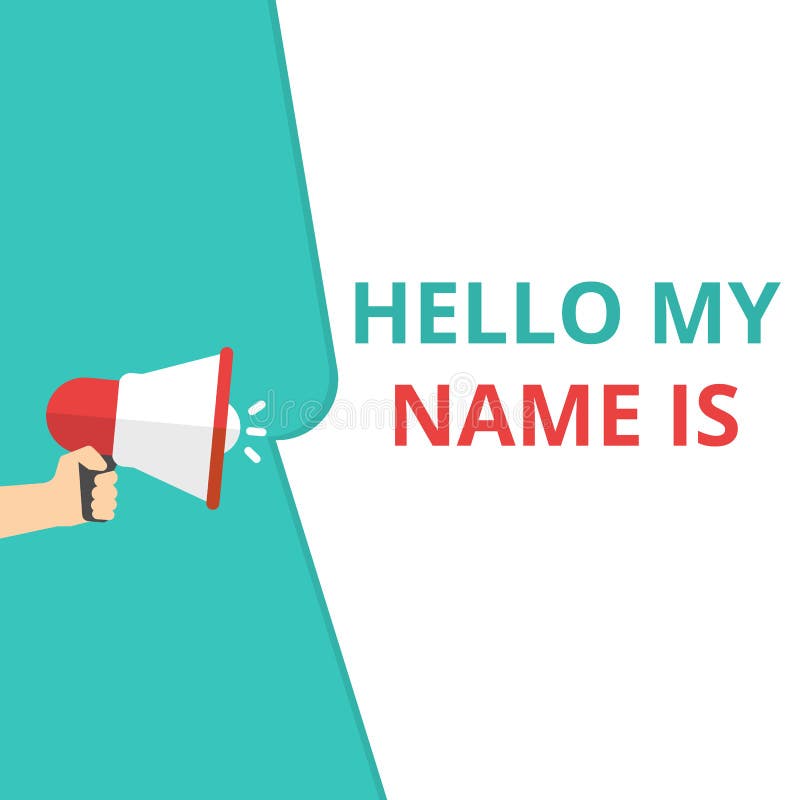 Writing Note Showing Hello My Name is Stock Illustration - Illustration ... Writing Note Showing Hello My Name is Stock Illustration - Illustration ...