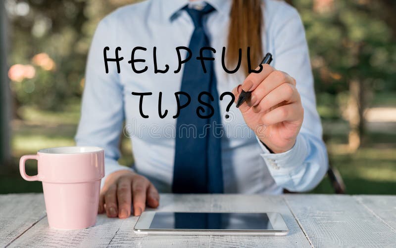 Writing Note Showing Helpful Tips Question. Business Photo Showcasing ...