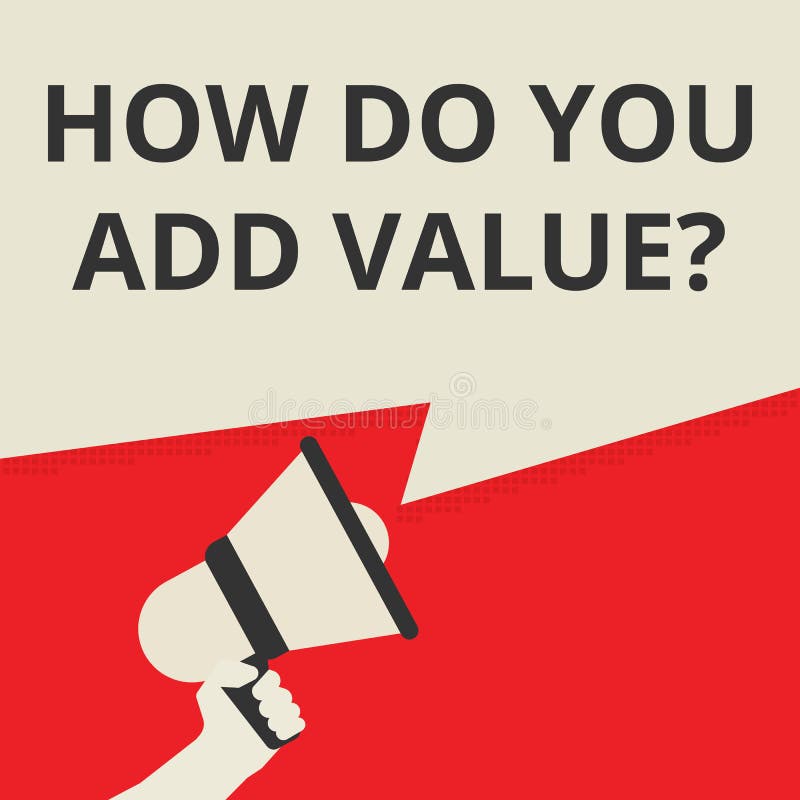 Writing Note Showing How Do You Add Value Question Stock Illustration ...