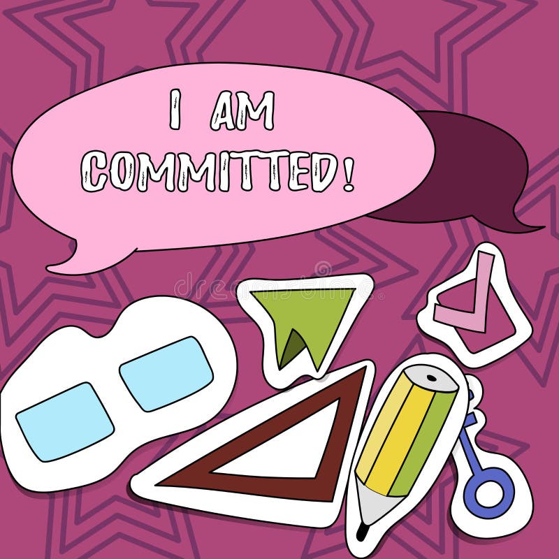 Writing Note Showing I am Committed. Business Photo Showcasing To Be ...