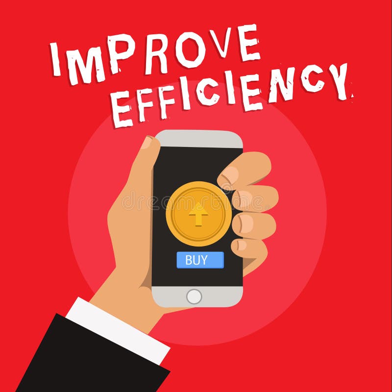 Writing Note Showing Improve Efficiency. Business Photo Showcasing ...