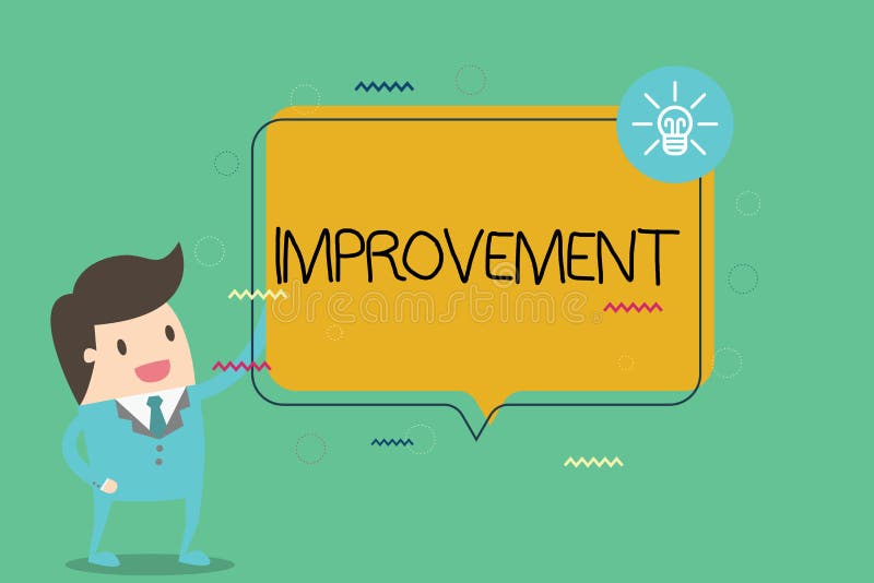 Writing Note Showing Improvement. Business Photo Showcasing Make Things ...