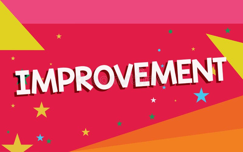 Writing Note Showing Improvement. Business Photo Showcasing Make Things ...
