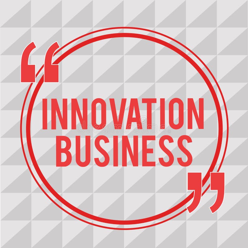 Writing Note Showing Innovation Business. Business Photo Showcasing ...