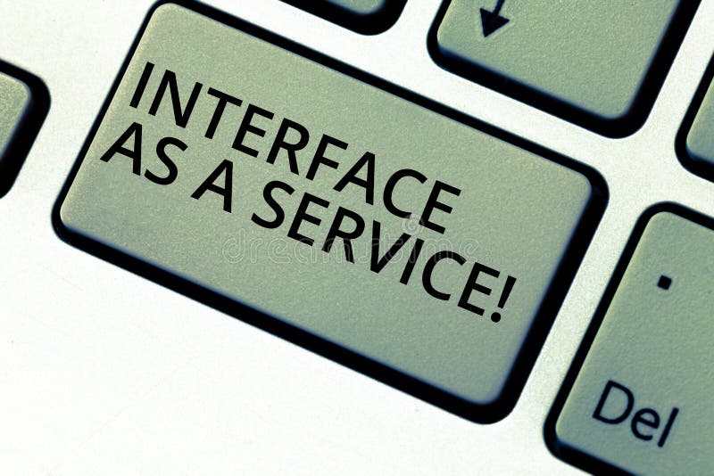 Writing Note Showing Interface As a Service. Business Photo Showcasing ...