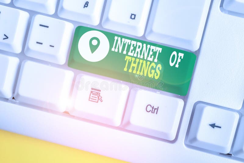 Writing Note Showing Internet of Things. Business Photo Showcasing ...