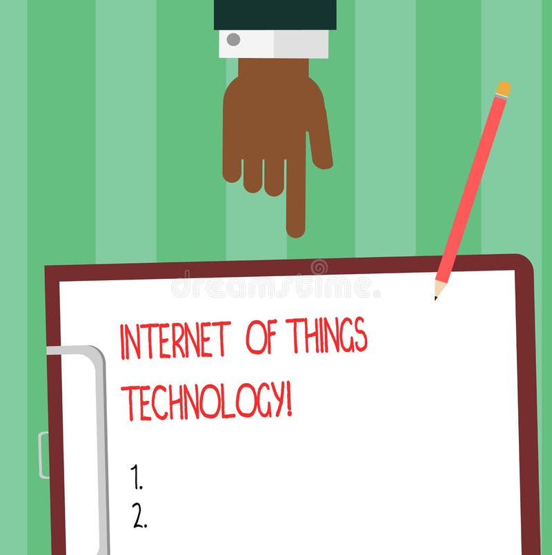Writing Note Showing Internet of Things Technology. Business Photo ...