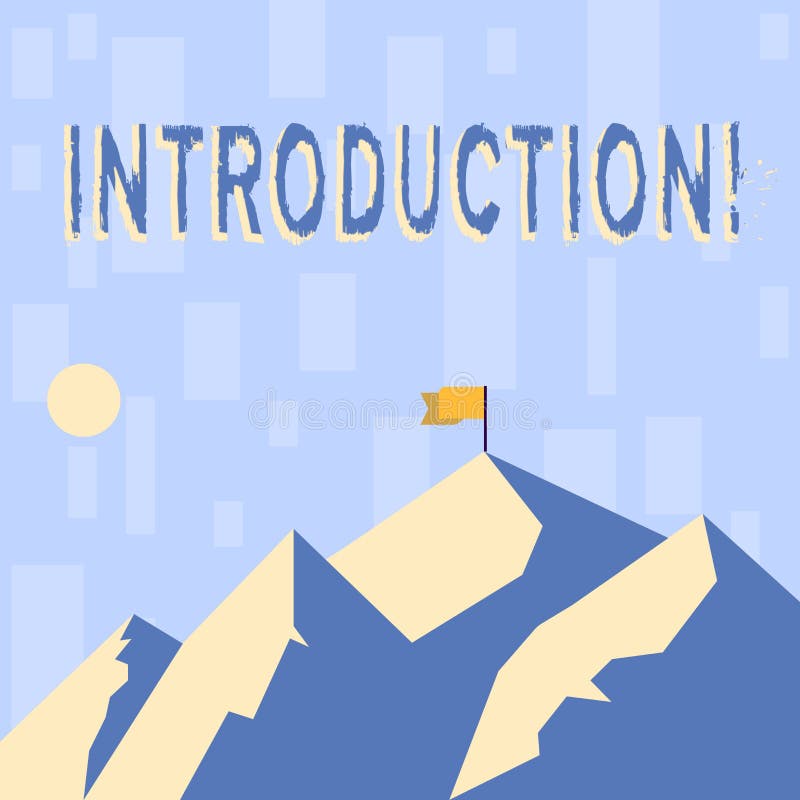 Writing Note Showing Introduction. Business Photo Showcasing First Part ...