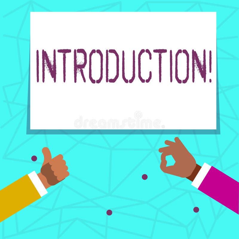 Writing Note Showing Introduction. Business Photo Showcasing First Part ...