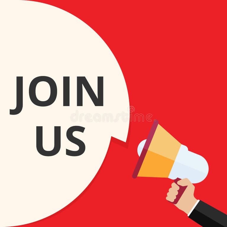 Writing Note Showing Join Us Stock Illustration - Illustration of ...