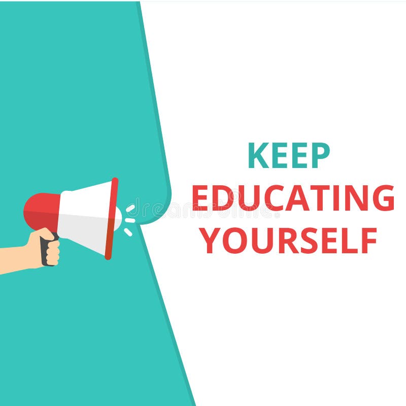 Writing Note Showing Keep Educating Yourself Stock Illustration ...