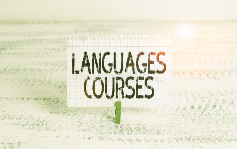 Writing Note Showing Languages Courses. Business Photo Showcasing Set ...