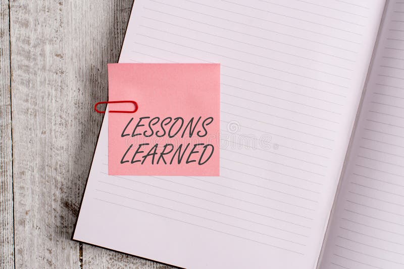 Writing Note Showing Lessons Learned. Business Photo Showcasing the ...