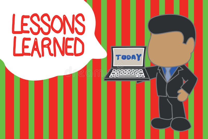 Writing Note Showing Lessons Learned. Business Photo Showcasing the ...