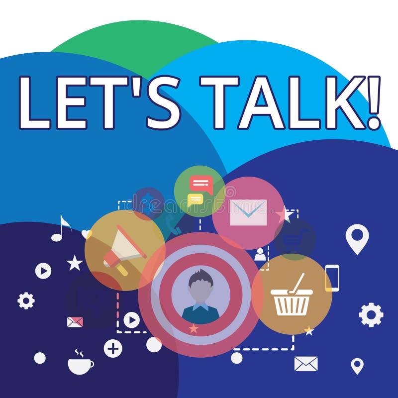 Writing Note Showing Let S Talk. Business Photo Showcasing they are ...