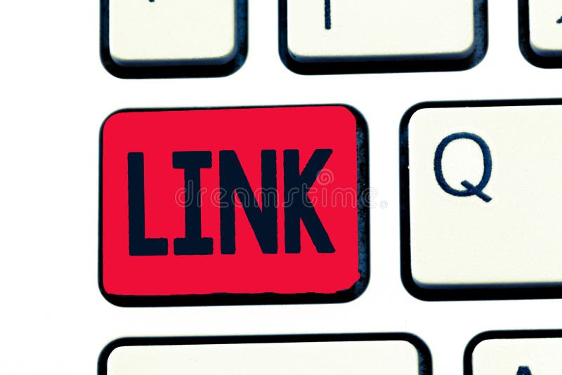 Writing Note Showing Link. Business Photo Showcasing Loop in a Chain ...