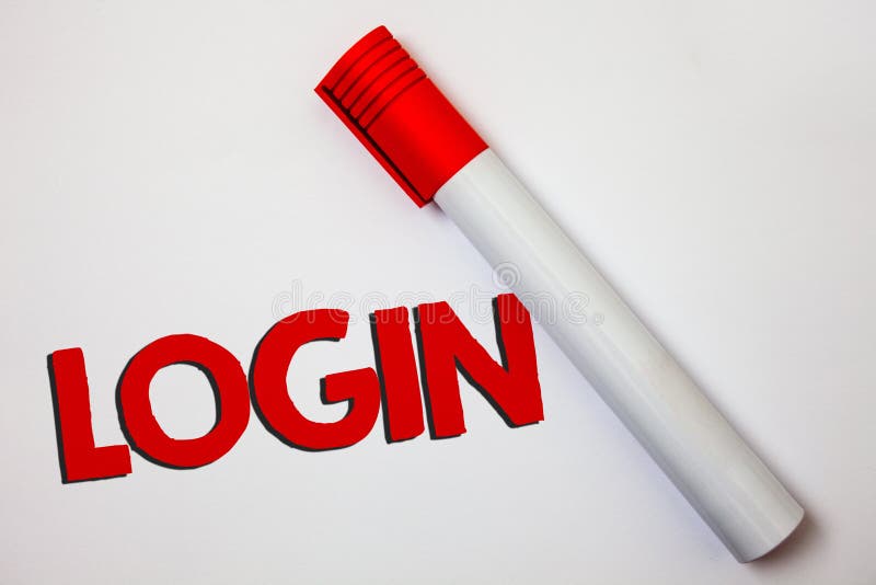 Writing Note Showing Login. Business Photo Showcasing Act of Entering ...