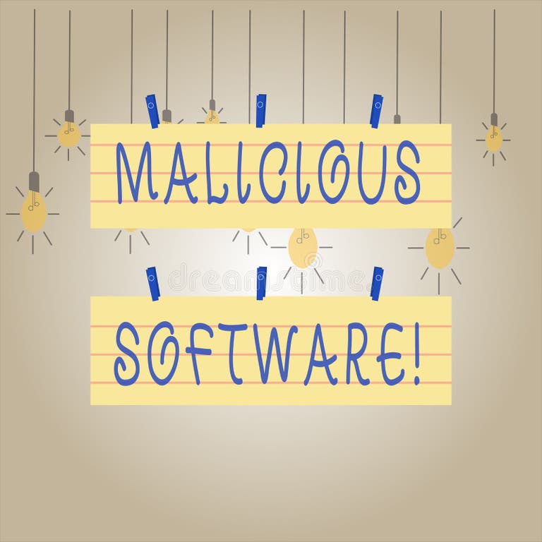 Writing Note Showing Malicious Software. Business Photo Showcasing the ...