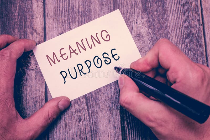 Writing Note Showing Meaning Purpose. Business Photo Showcasing the ...