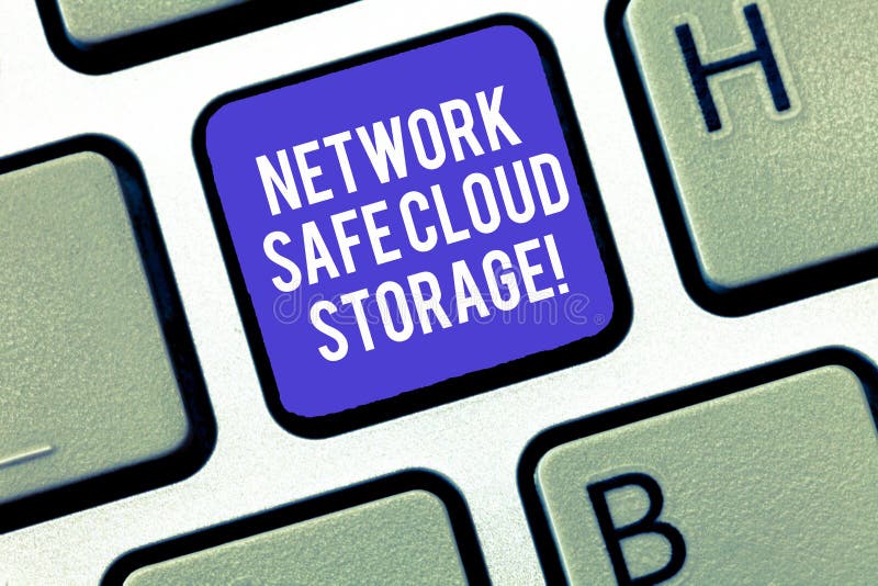 Writing Note Showing Network Safe Cloud Storage. Business Photo ...