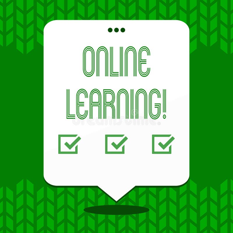 Writing Note Showing Online Learning. Business Photo Showcasing ...