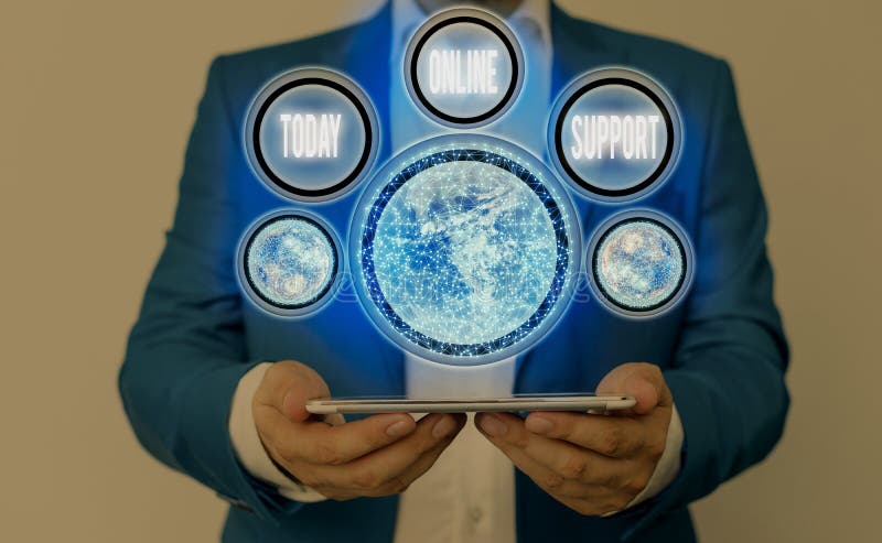 Writing Note Showing Online Support. Business Photo Showcasing ...