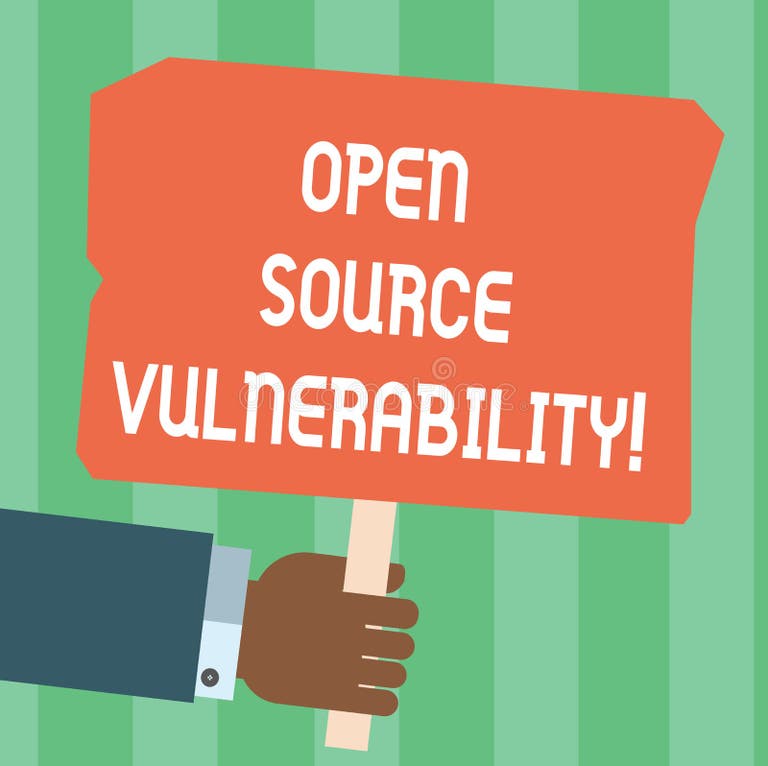 Writing Note Showing Open Source Vulnerability. Business Photo Showcasing Publicized Exploits ...