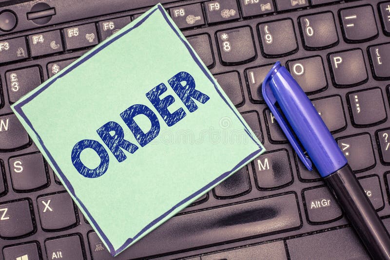 Writing Note Showing Order. Business Photo Showcasing Arrangement of ...