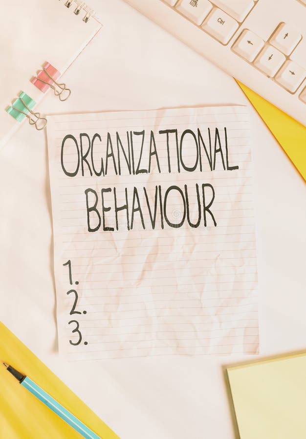Writing Note Showing Organizational Behaviour. Business Photo ...