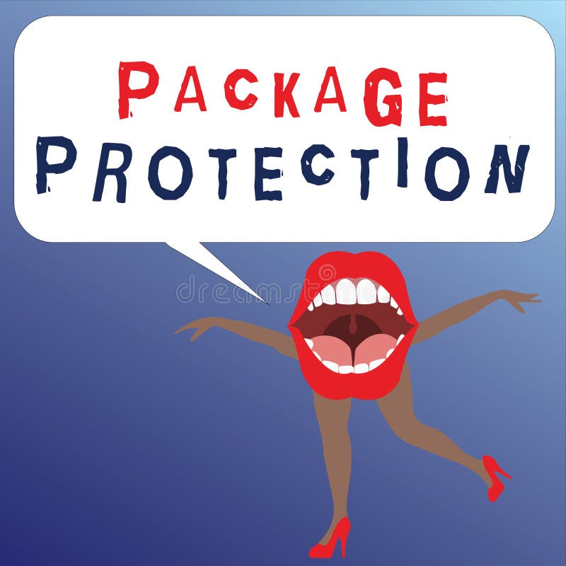 Writing Note Showing Package Protection. Business Photo Showcasing ...