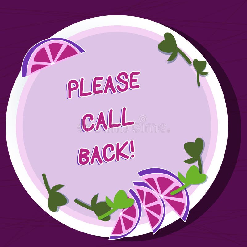 Writing Note Showing Please Call Back. Business Photo Showcasing ...