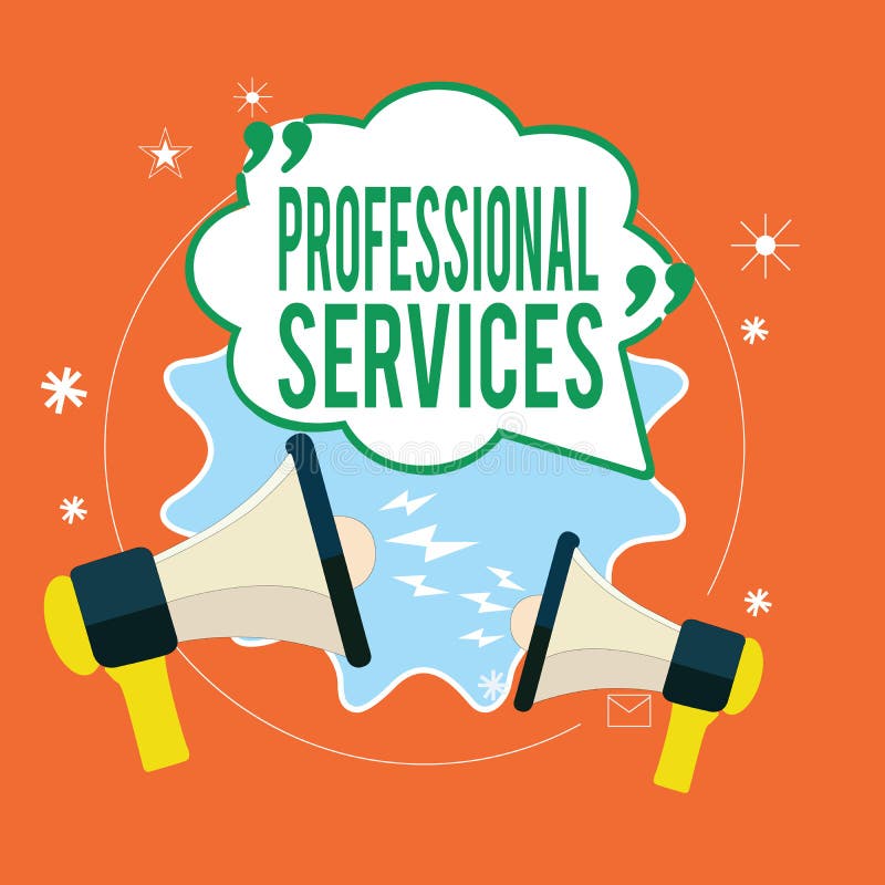 Writing Note Showing Professional Services. Business Photo Showcasing ...