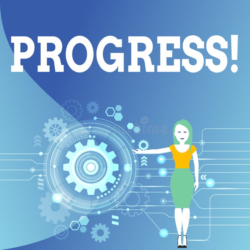 Writing Note Showing Progress. Business Photo Showcasing Development ...