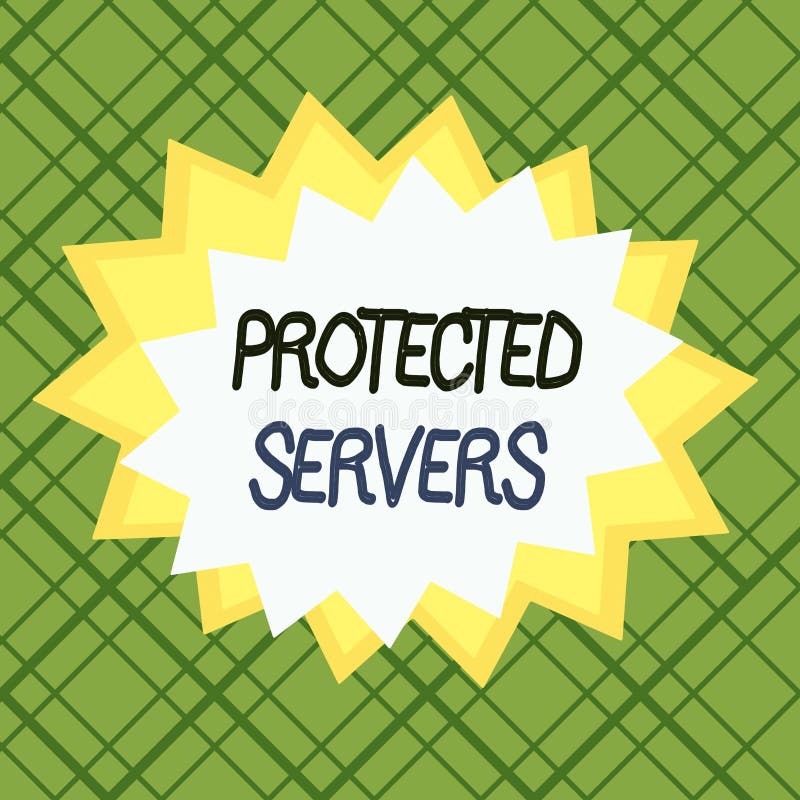 Writing Note Showing Protected Servers. Business Photo Showcasing ...