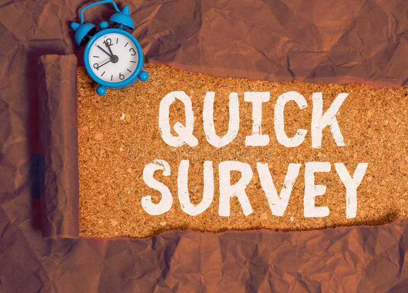 Writing Note Showing Quick Survey. Business Photo Showcasing ... Writing Note Showing Quick Survey. Business Photo Showcasing ...