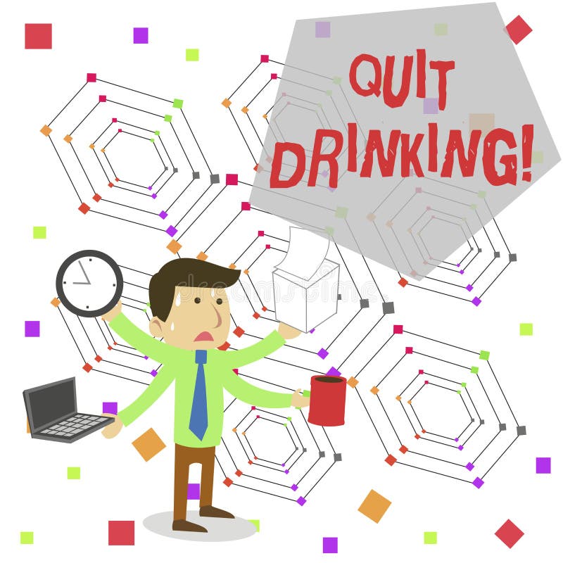 Writing Note Showing Quit Drinking. Business Photo Showcasing Involves ...