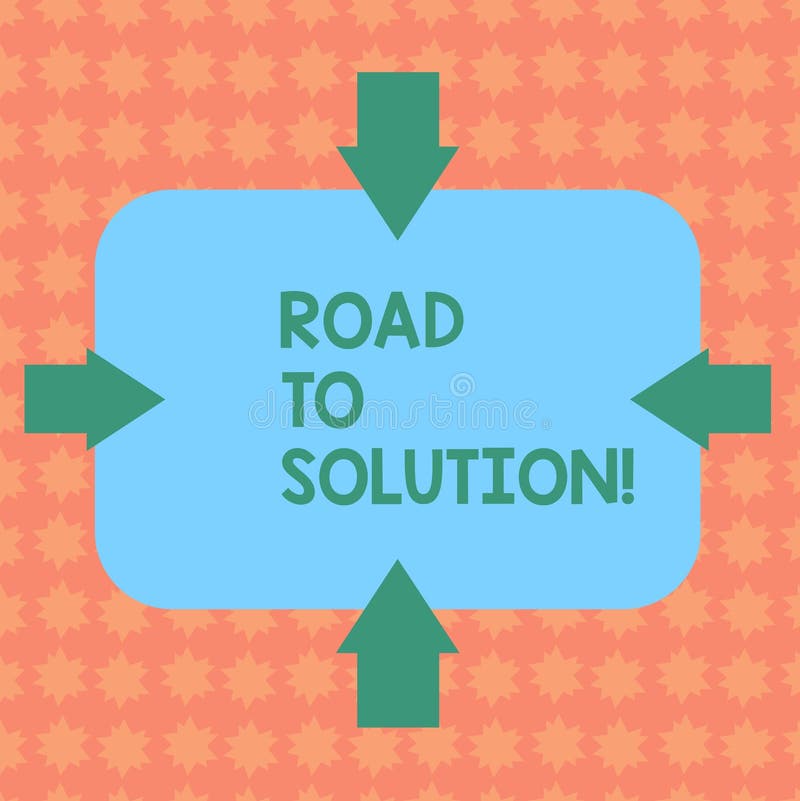 Writing Note Showing Road To Solution. Business Photo Showcasing Path ...
